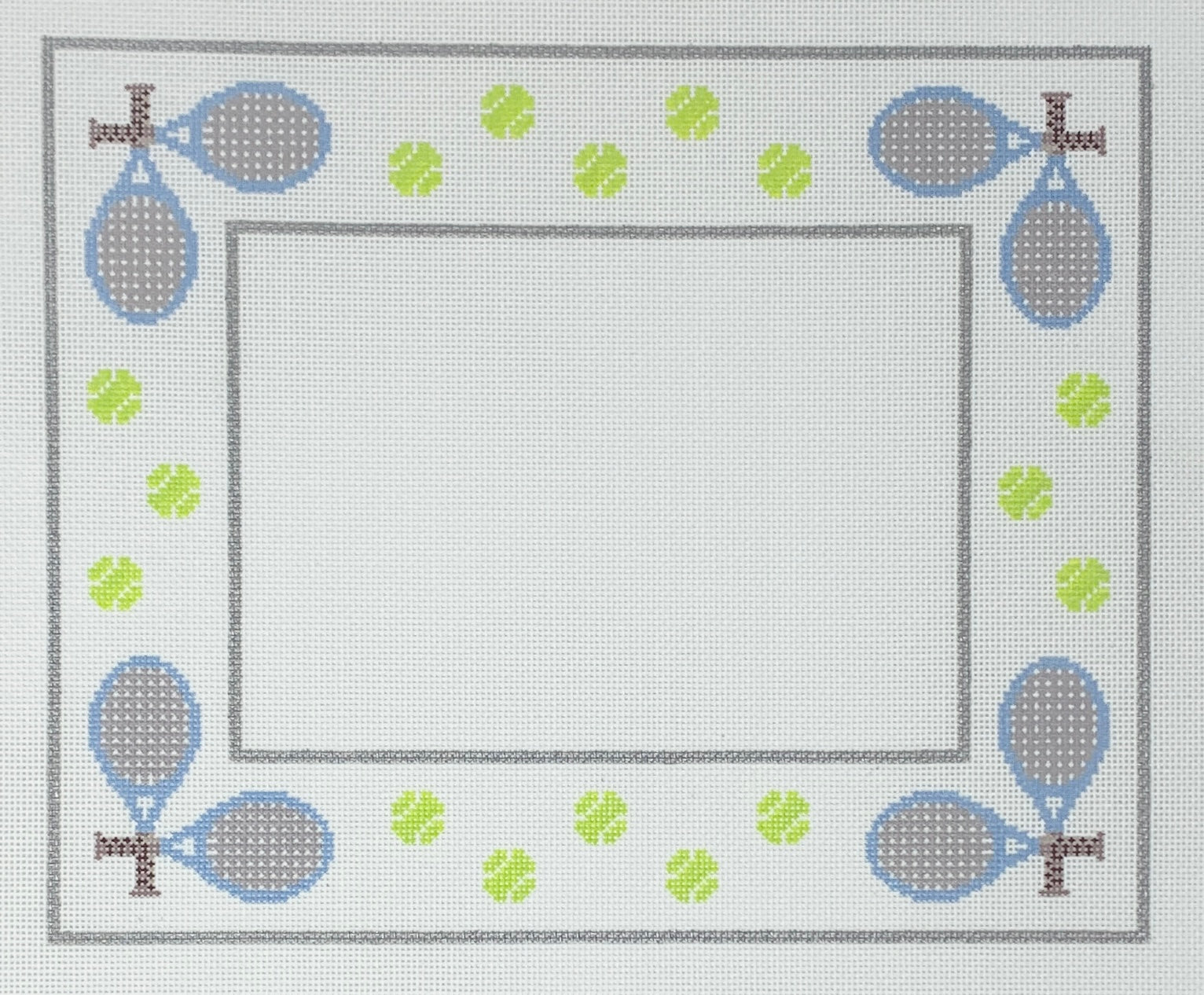 Tennis Frame - Silver (for 5x7 photo either direction) – Artful Stitches