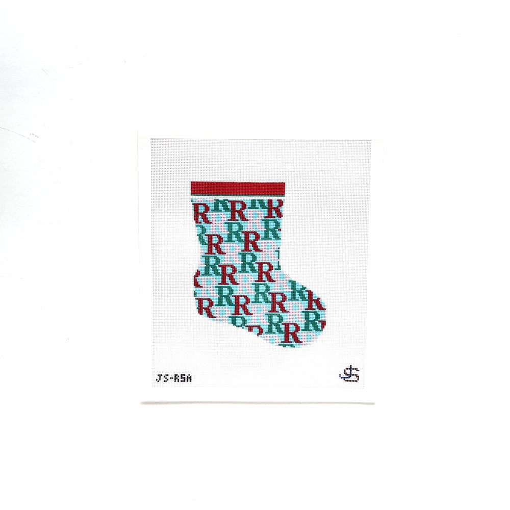 Mini Stocking Letter R Jeni Sandberg – Artful Stitches